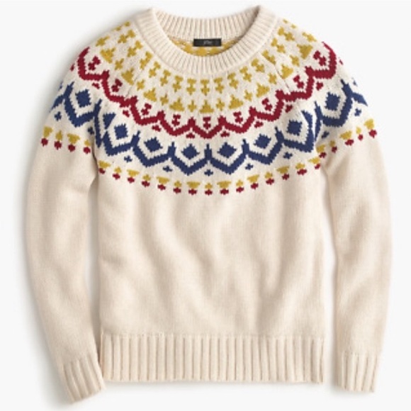 J. Crew | Sweaters | J Crew Fair Isle Sweater Medium | Poshmark